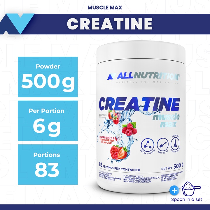 Creatina monohidrata, AllNutrition Creatine Muscle Max, aroma Zmeura si ...