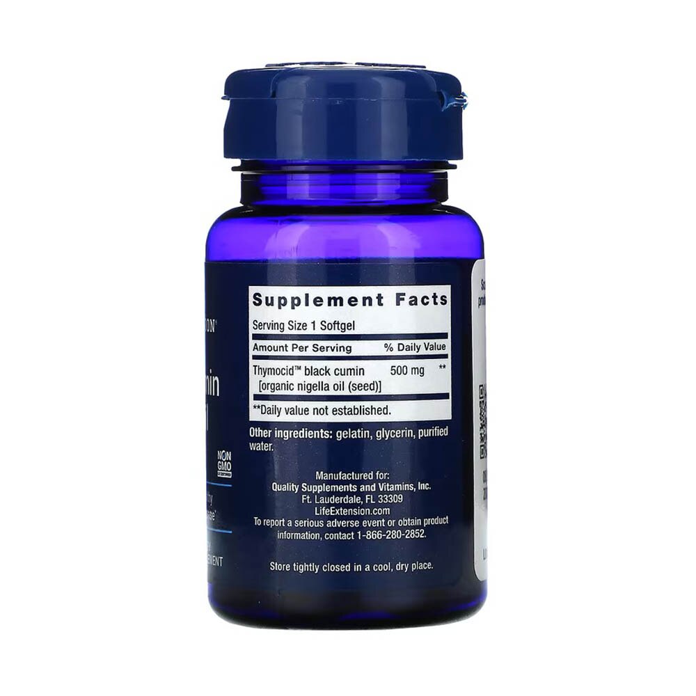 Black Cumin Seed Oil (Chimen Negru), Life Extension, 60 softgels - eMAG.ro