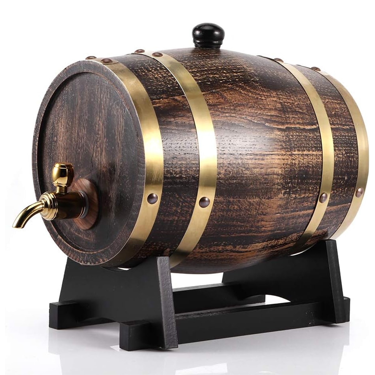 Butoi de vin din lemn, Cozevdnt, 3L, stil retro, cu robinet - eMAG.ro