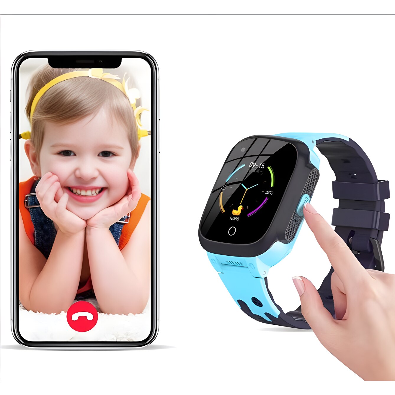 Ceas inteligent cu ecran tactil pentru copii, conexiune completa la ...