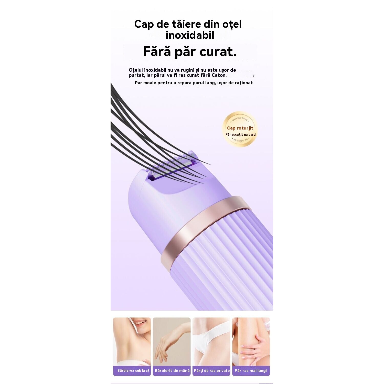 Aparat de ras electric pentru femei cu doua capete, ingrijire privata ...