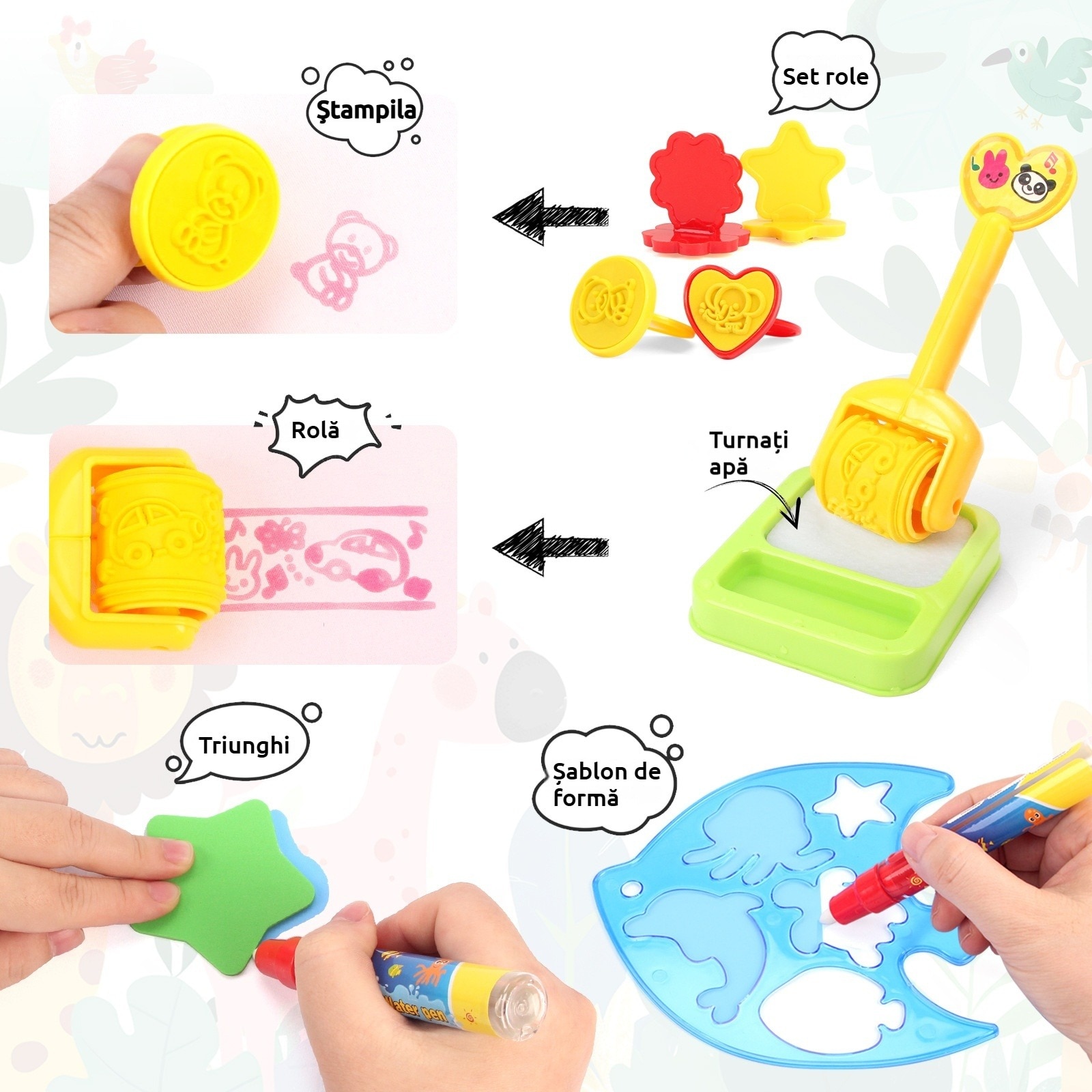 Covor Magic de Desen cu Apa pentru Copii, Tabla de Scris si Desen ...