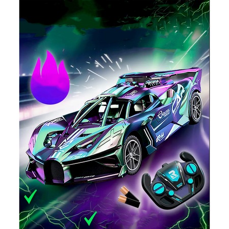 Masina cu control prin telecomanda, cu luminite, Medium Bugatti Electroplated Edition, cu ...