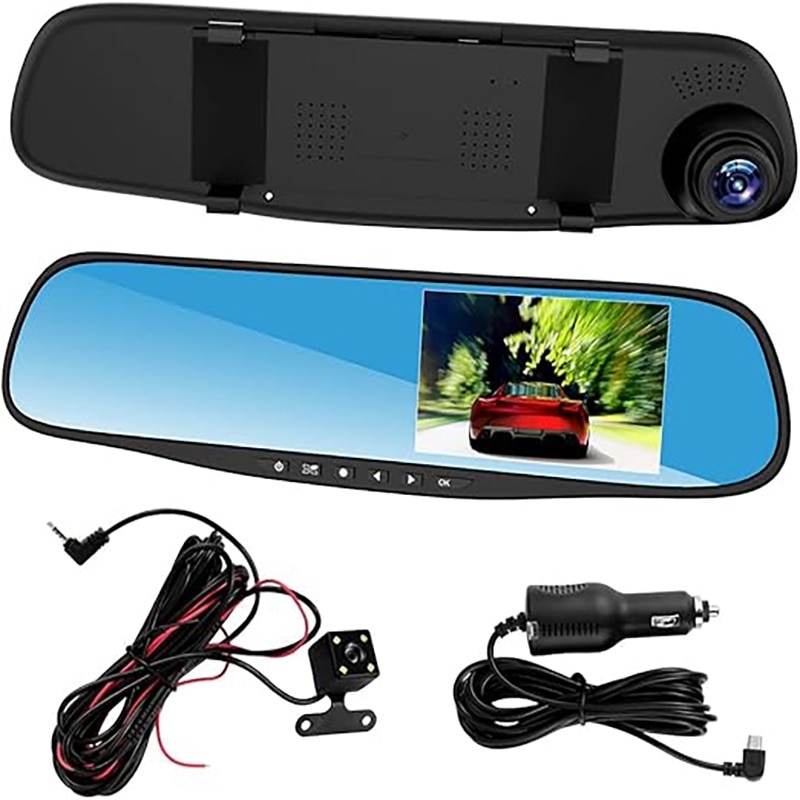 Camera Auto Dual-Zone Fata, Spate, 4.5", Full HD, camera marsarier ...