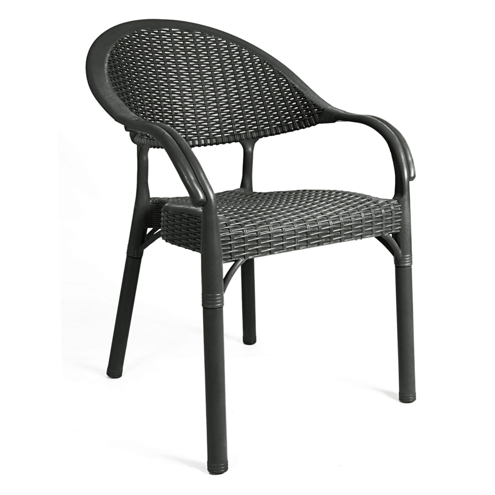Scaun de Gradina, Terasa, Fabricat din Plastic, Culoare Antracit ...