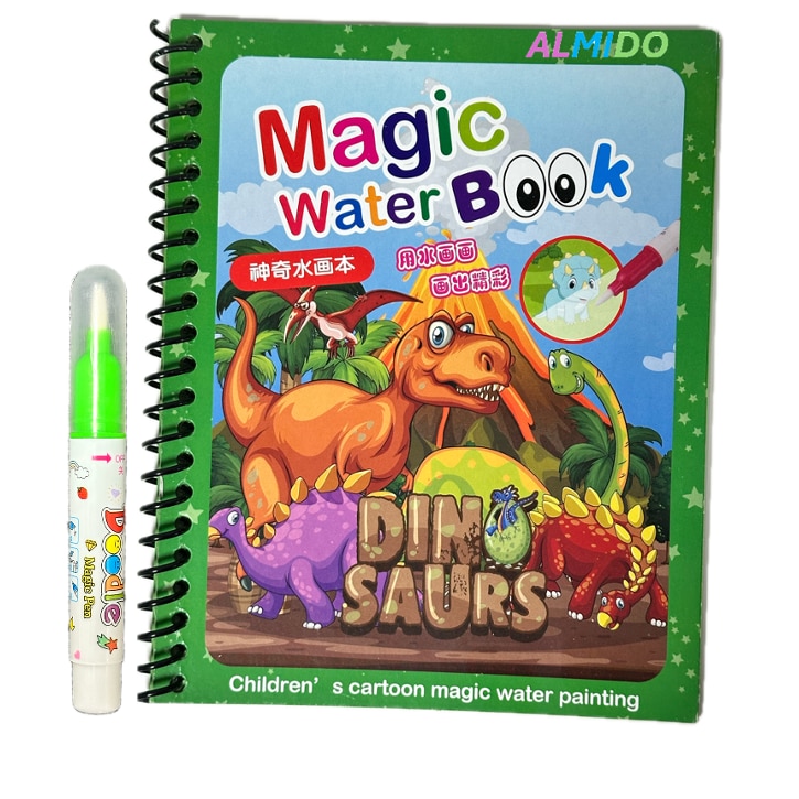 Книжка за оцветяване с вода, Almido Water Book, за многократна употреба ...