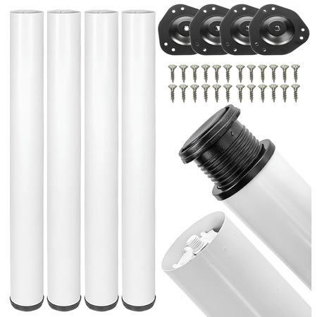 Picioare de mobilier pentru masa de joc birou, alb, 710 mm, 4 bucati ...
