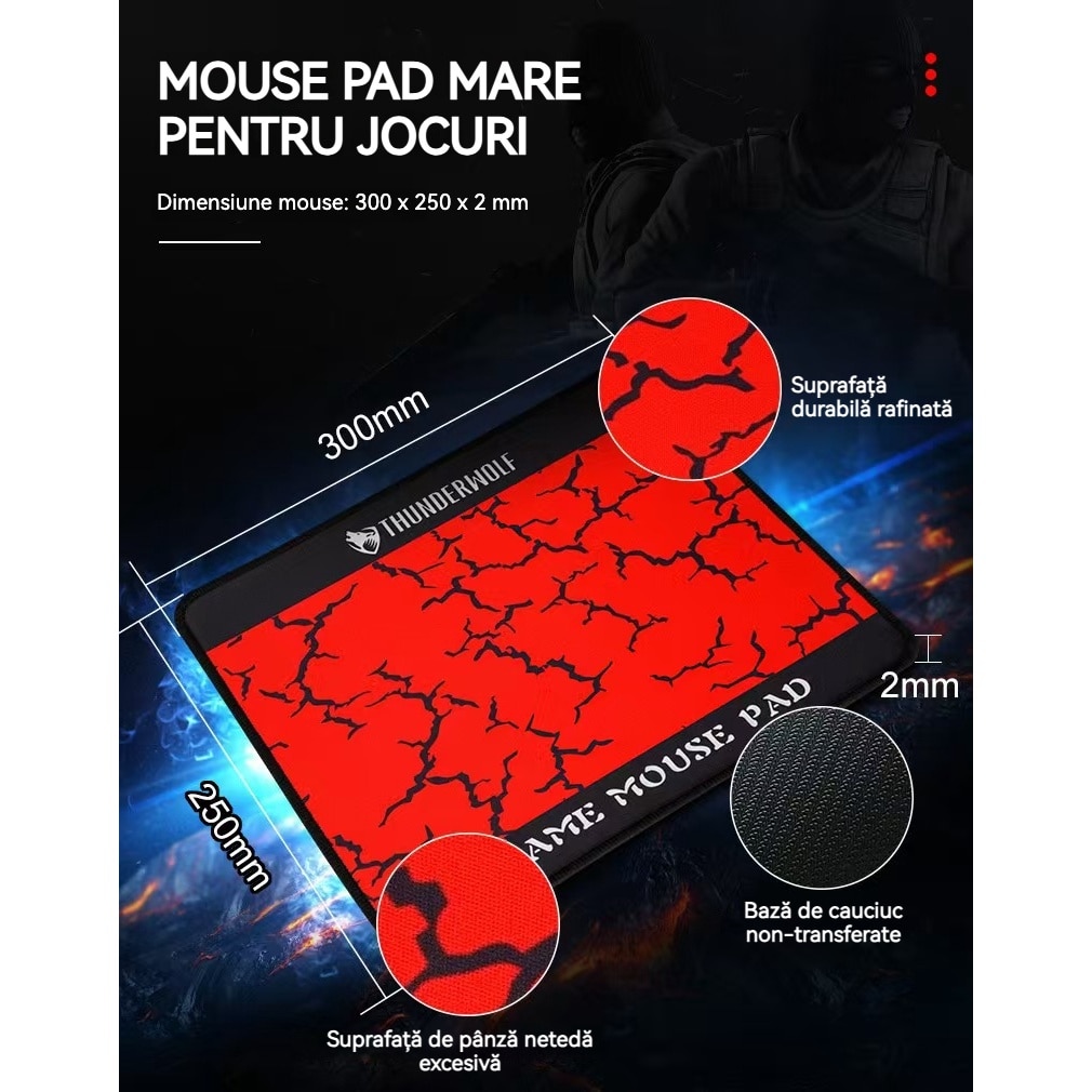 Set gaming 5 in 1 Excitat® cu tastatura, mouse, casti si boxe cu ...