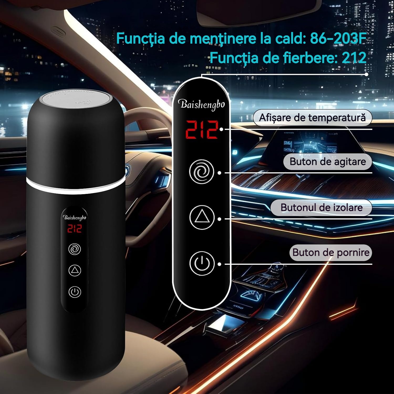 Fierbator electric de calatorie Excitat® si amp, incalzitor de cafea ...