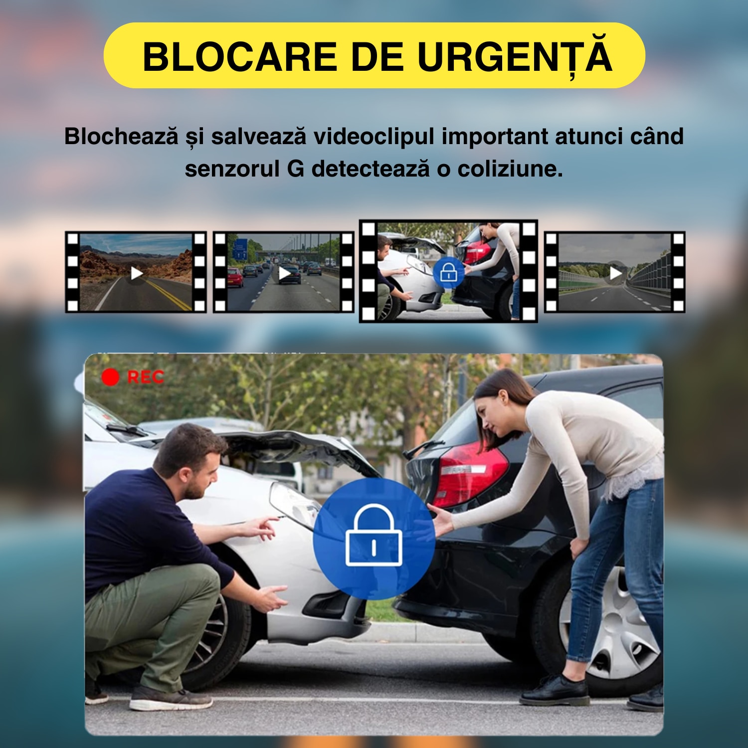 Camera Video De Bord Auto, IMODIX®, Camera Marsarier, 4K UHD, Rezolutie ...