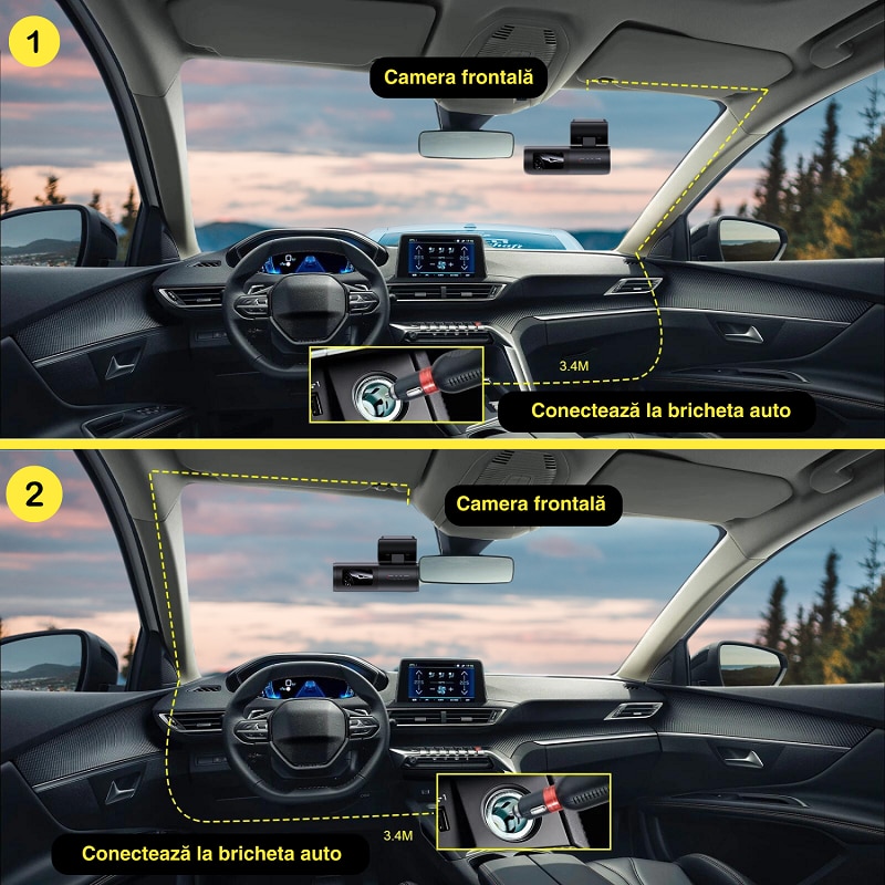 Camera Video De Bord Auto, IMODIX®, Camera Marsarier, 4K UHD, Rezolutie ...