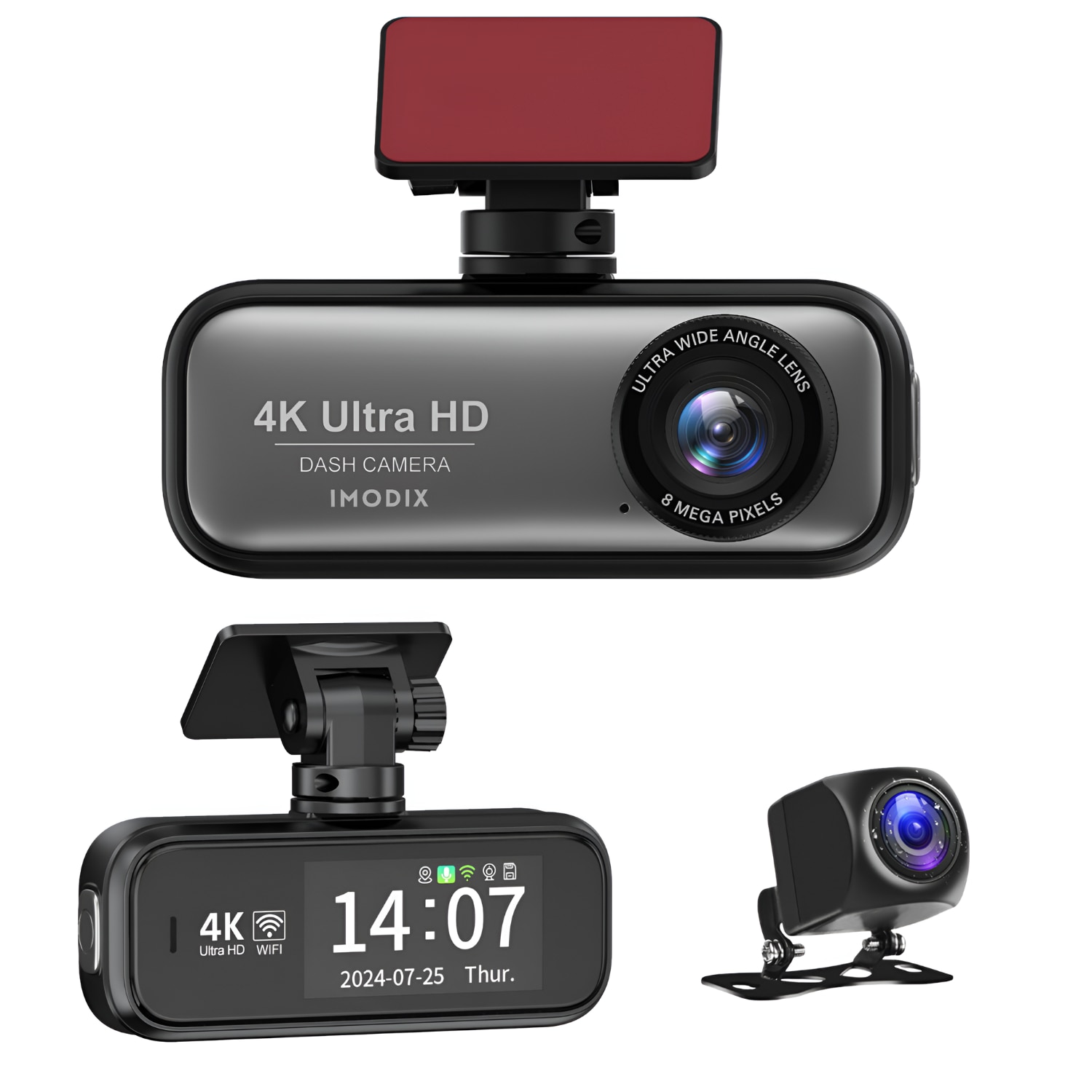 Camera Video De Bord Auto, IMODIX®, Camera Marsarier, 4K UHD, Rezolutie ...