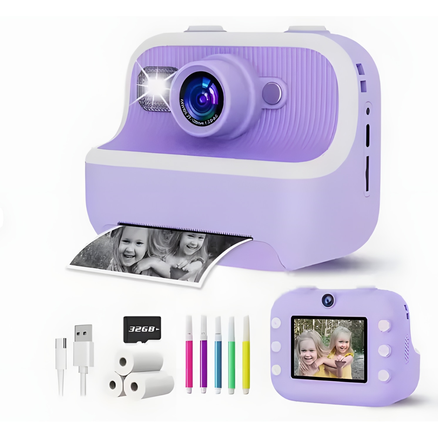 Camera Foto-Video Digitala Pentru Copii, IMODIX®, Functie De Printare ...