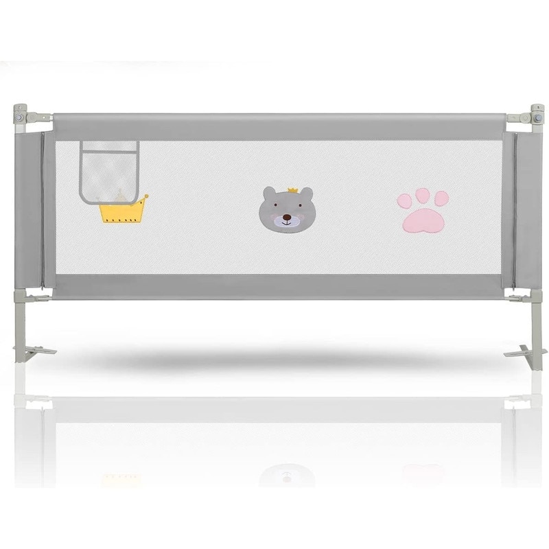 Bariera protectie pat laterala 150 cm culisanta, inaltime reglabila 71 ...
