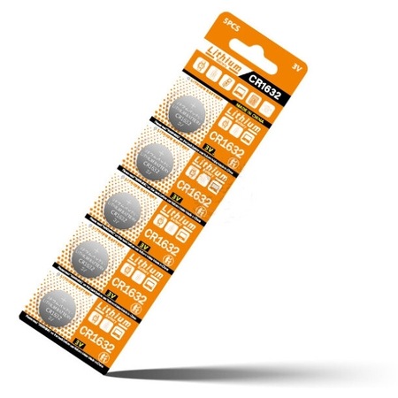 Baterie buton G.PIN CR1632, Lithium, 3V, set de 5 bucati, 16x3.2mm ...