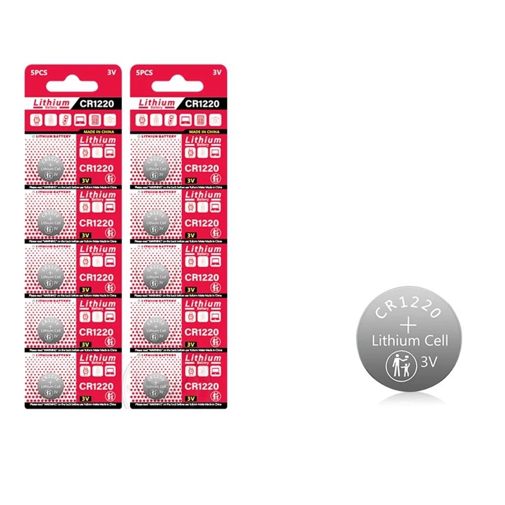 Set de 5 Baterii Buton CR1220, G.PIN, Lithium, 12.5x2.0mm - eMAG.ro