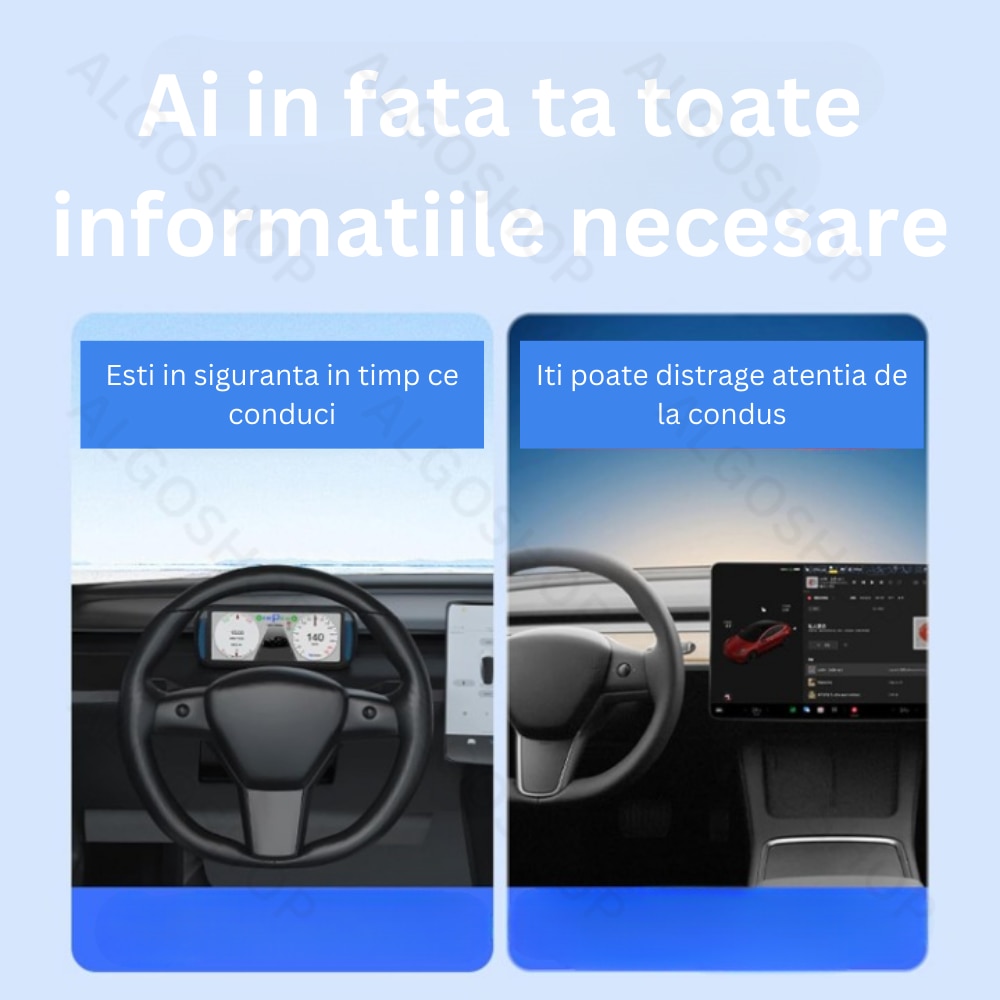 Display bord digital compatibil Tesla Model 3 & Y anii 2019-2023, 6.8 ...