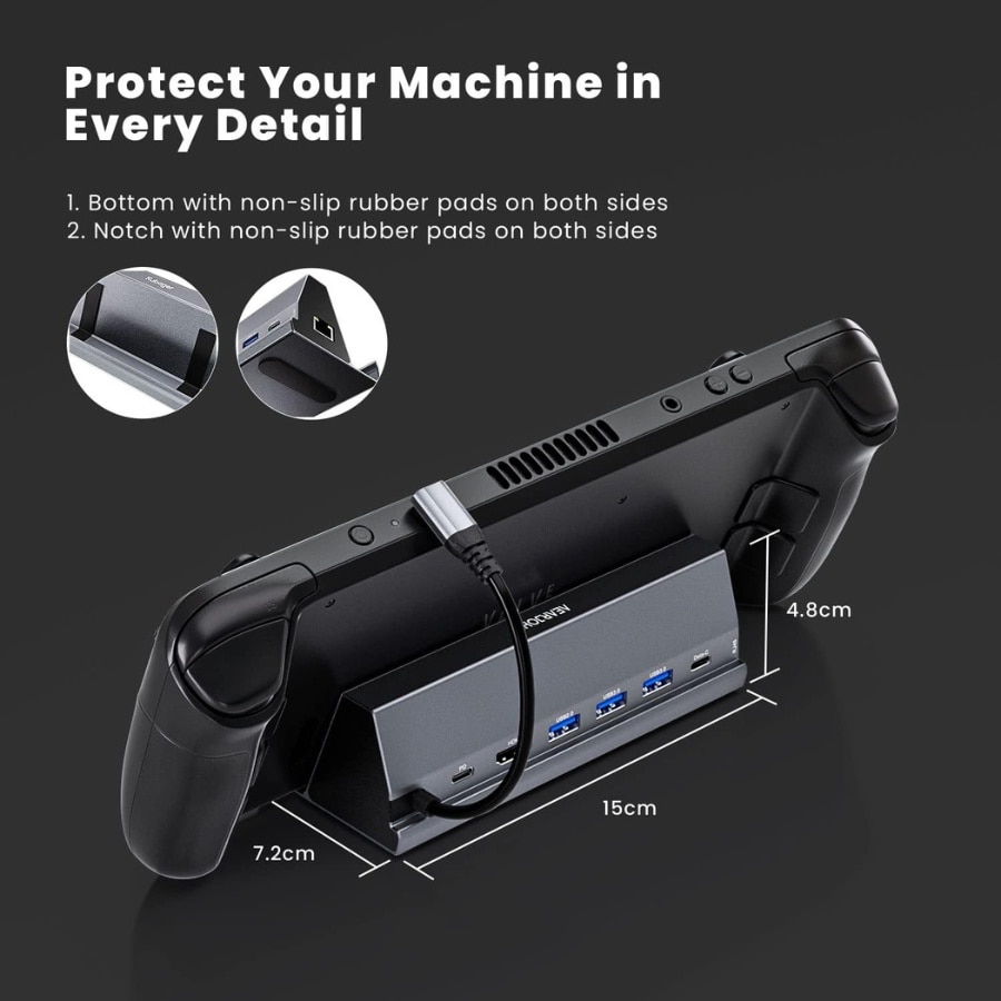 Docking Station EOKEX pentru Steam Deck, 7in1 Plug and Play, 4K@60Hz ...