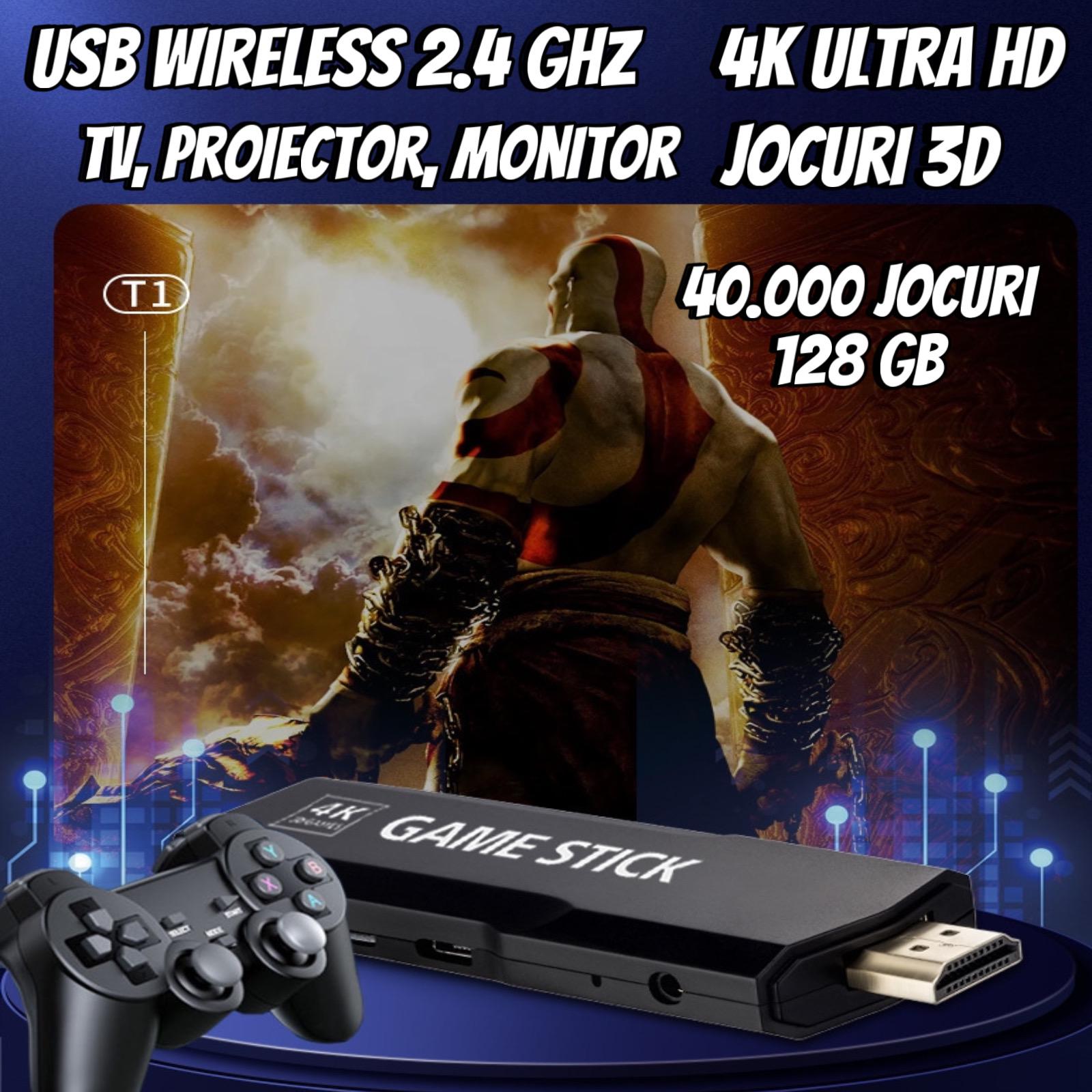 Consola Jocuri Video cu Stick Gaming Infiniteea™, 4K HD, Pentru TV ...