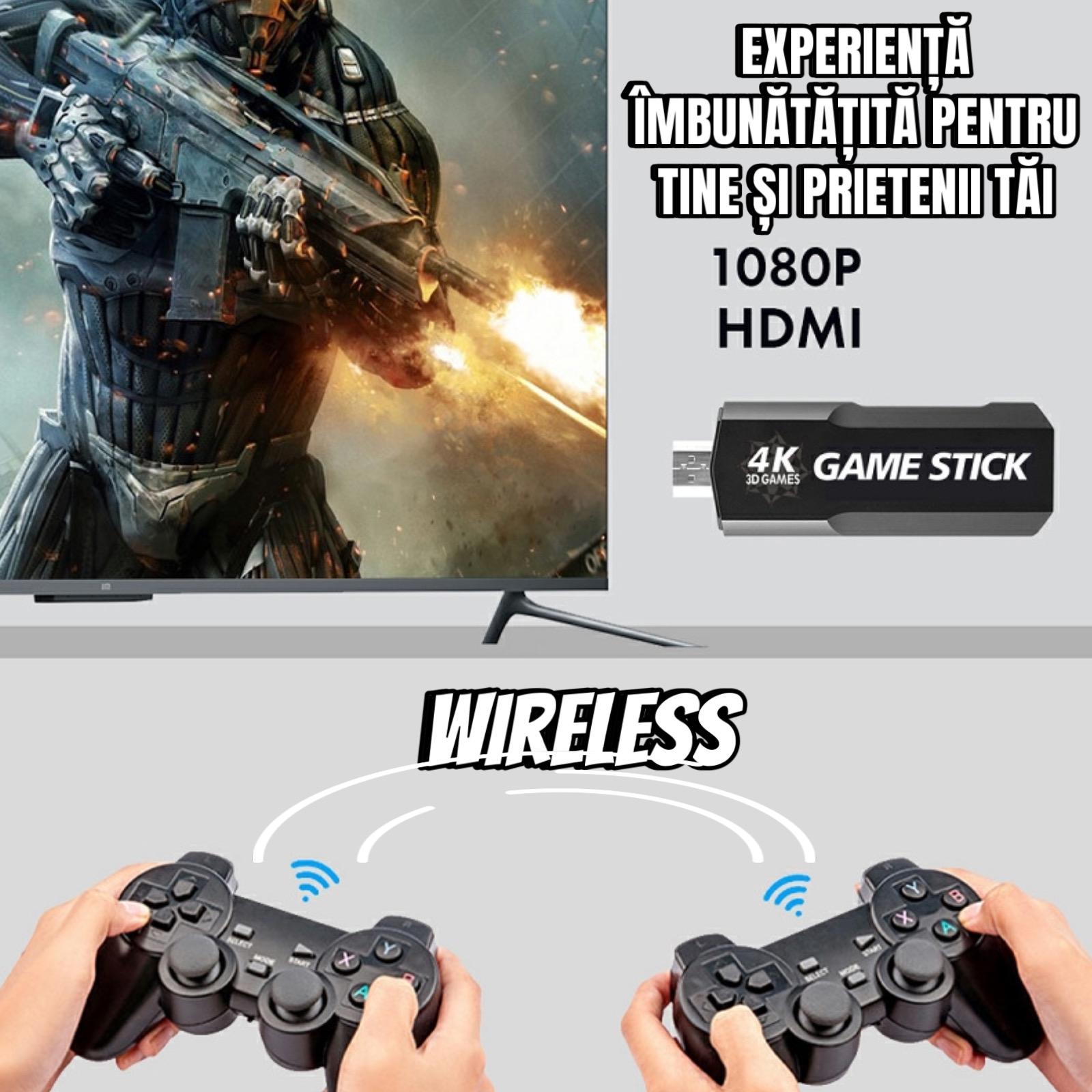 Consola Jocuri Video cu Stick Gaming Infiniteea™, 4K HD, Pentru TV ...