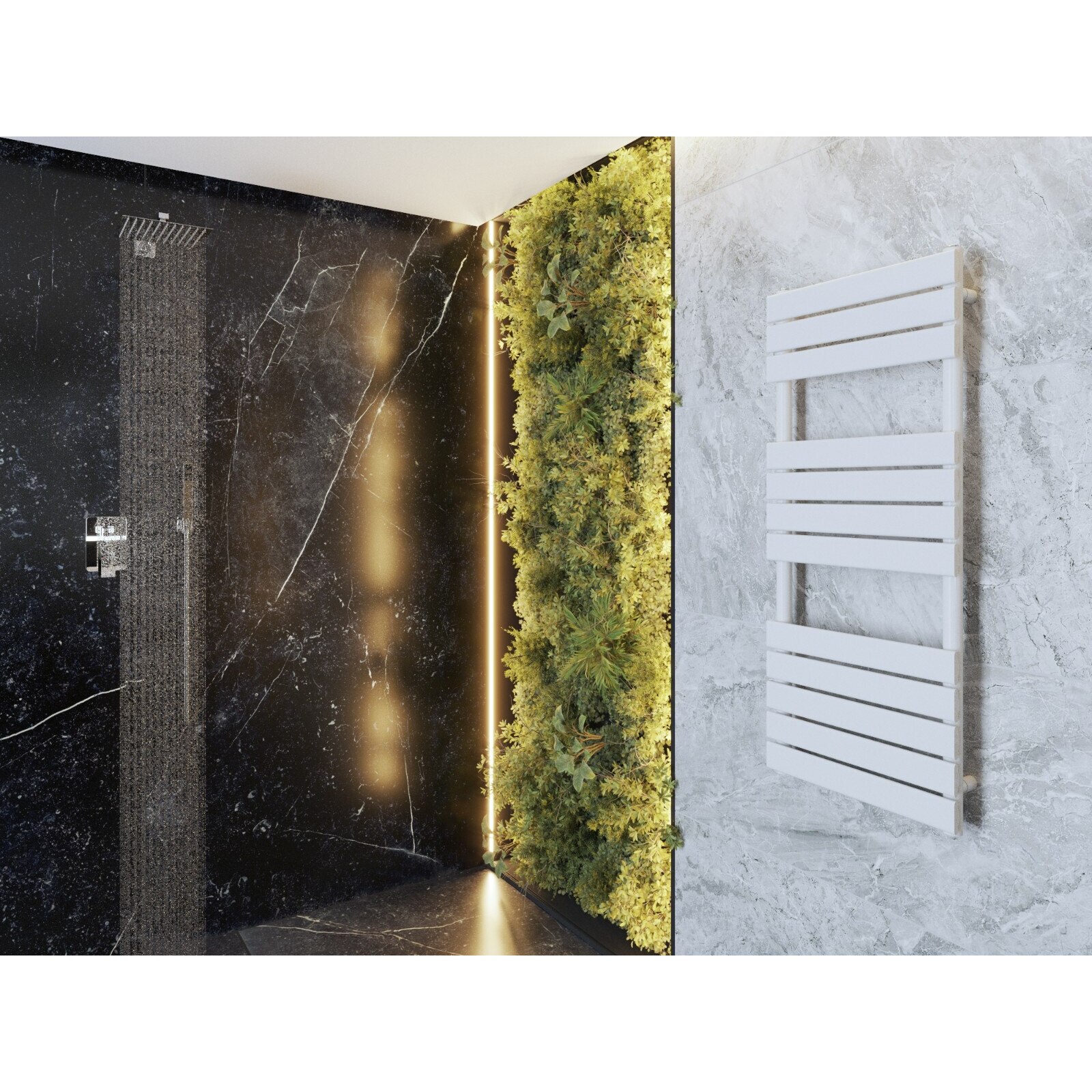 Radiator de baie, Granitan, Oslo, Electrice, 762 W, 60x120 cm, Alb ...