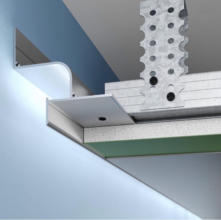 Profil umbrire tavan pentru banda LED, Ceiling Shadow Gap - Led bar ...