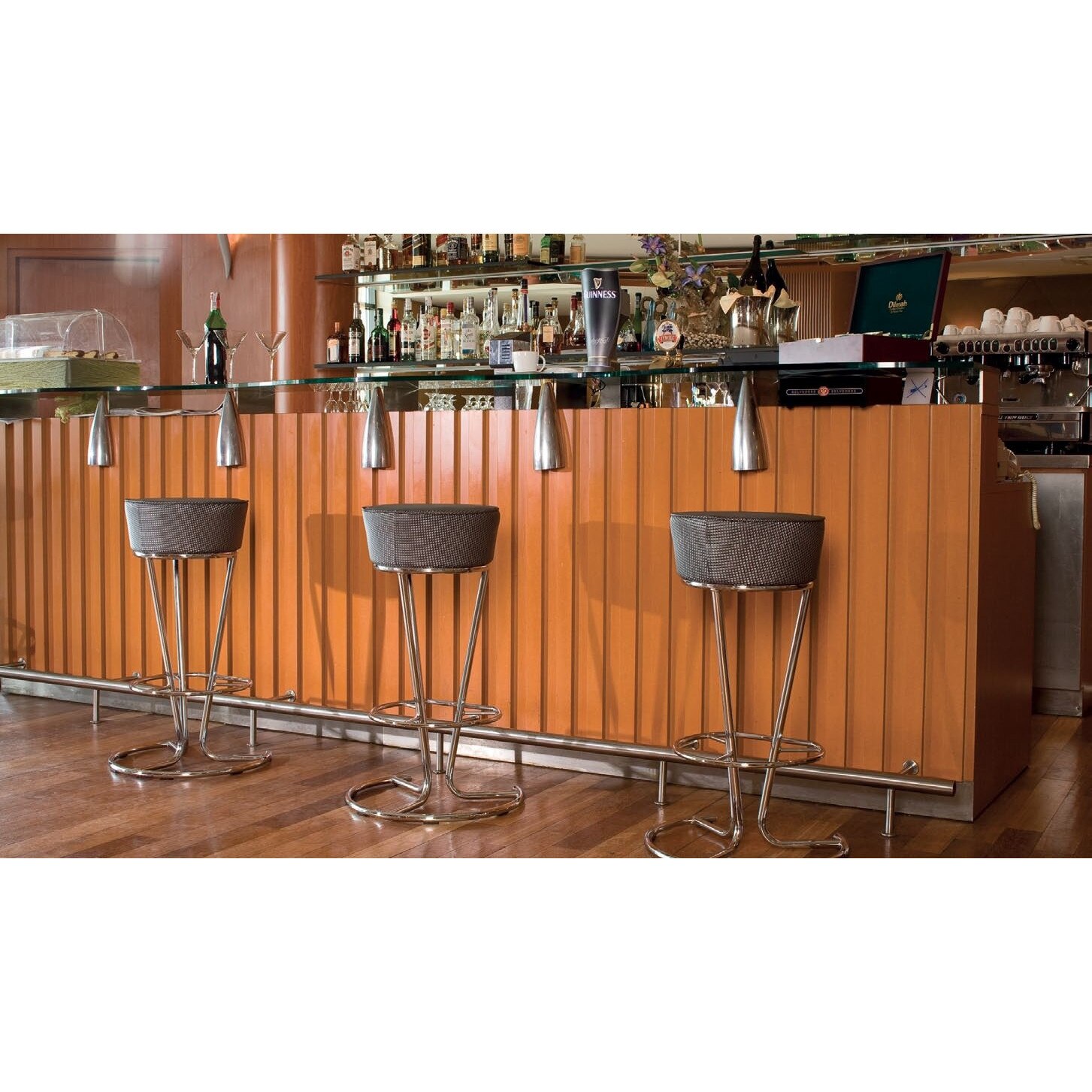 Scaun bar cafenea PINACOLADA Hoker, Crem piele ecologica - eMAG.ro