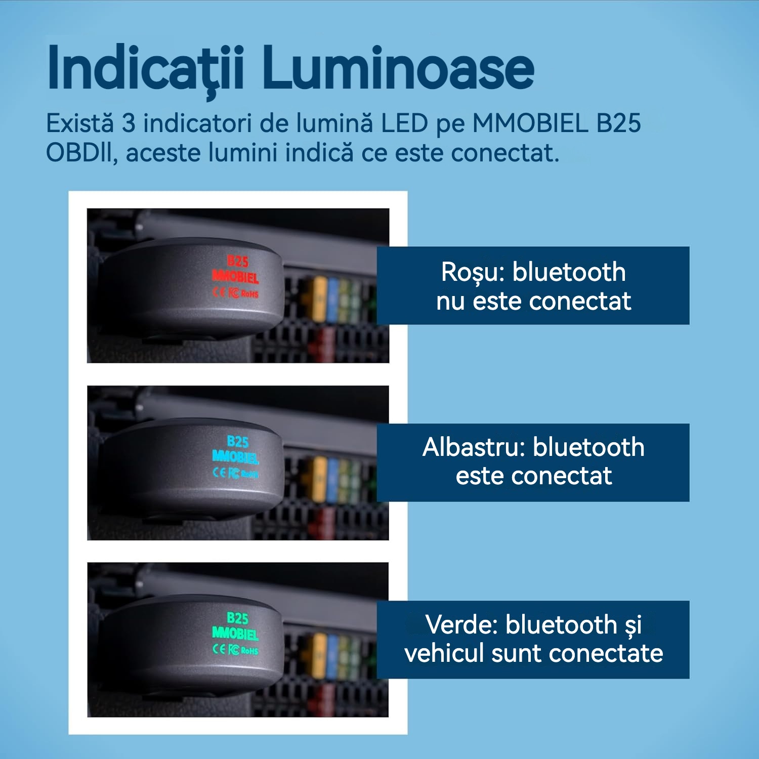 Tester Diagnoza Auto Portabil Excitat®, Scanner OBD2 Bluetooth Pro ...