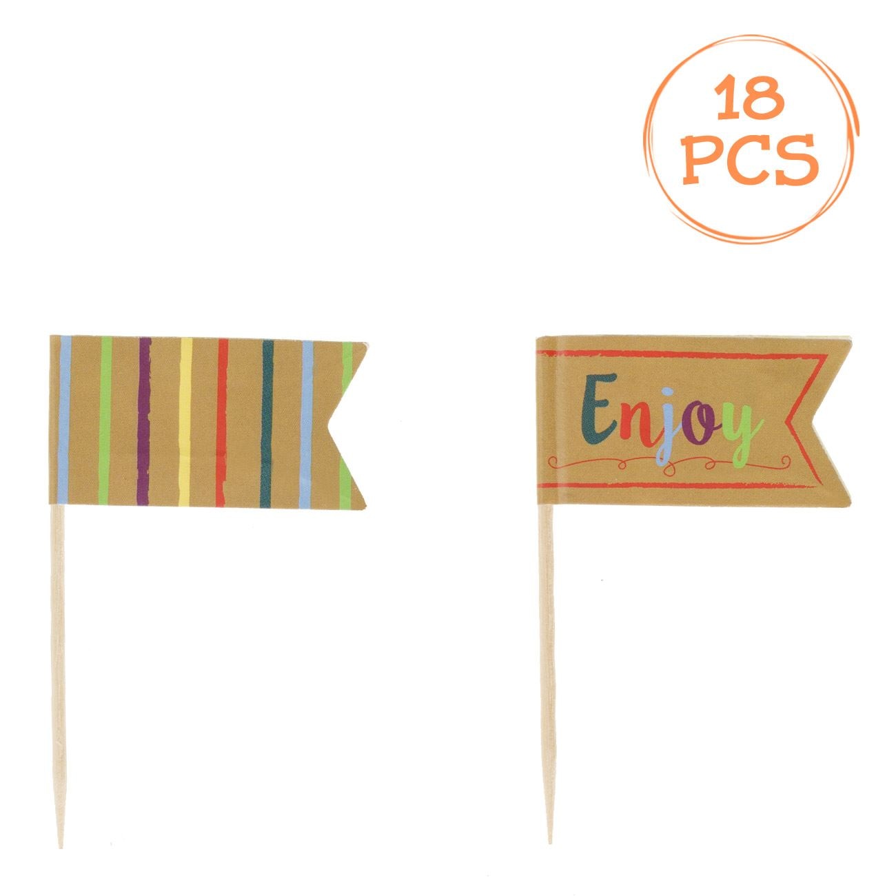 Set Scobitori Decorative, Model Stegulete Kraft, Multicolor, 6.8 cm, 18 ...