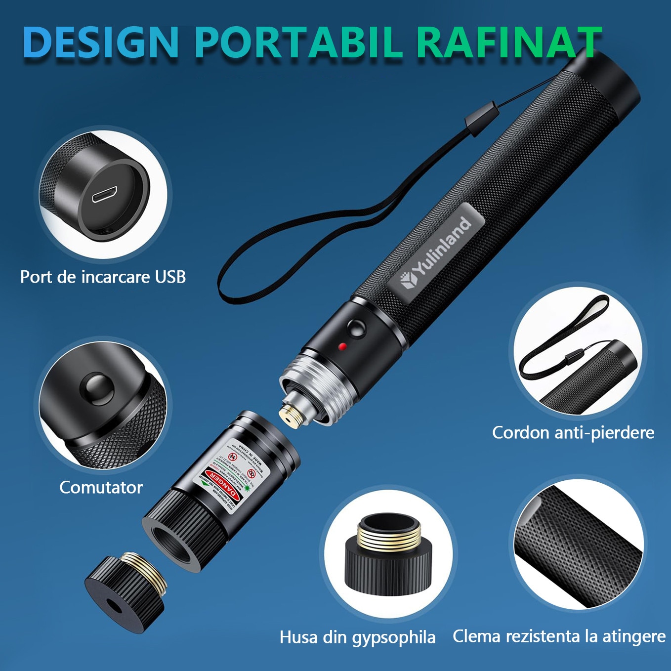 Laser pointer verde puternic, profesionala, Dispozitiv Laser, de inalta ...