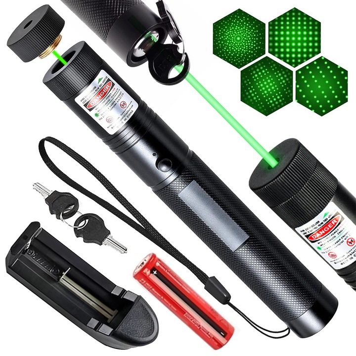 Laser pointer verde puternic, profesionala, Dispozitiv Laser, de inalta ...