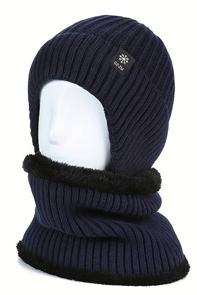 Caciula barbati, calduroasa, model cu acoperitori pentru urechi ...