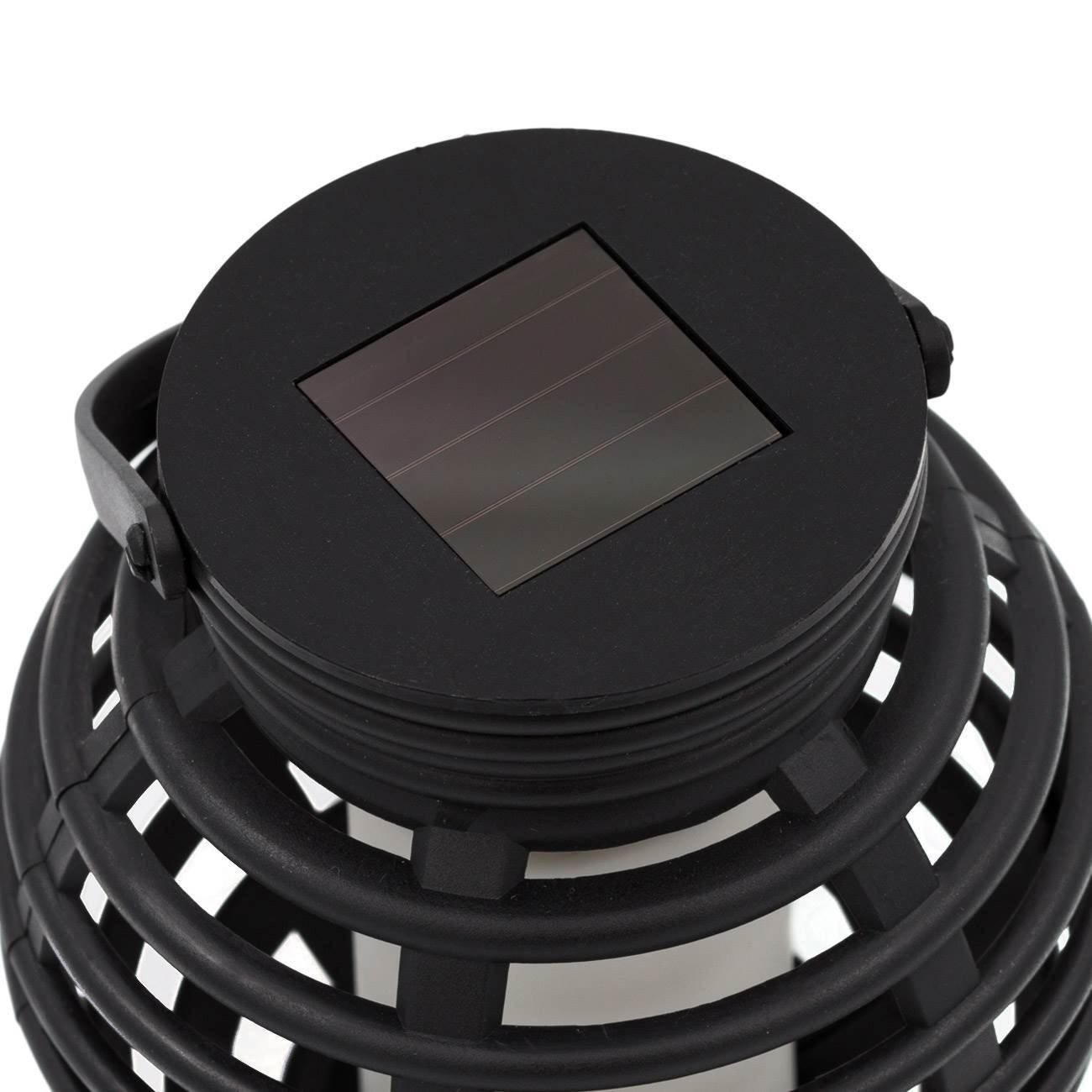 Felinar Solar LED, Rotund, Efect de Flacara, Diametru 11 cm, Inaltime ...