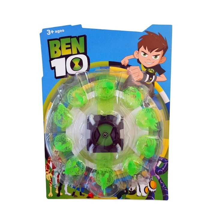Ceas de Jucarie Virtual Trend®, model Ben 10 Omnitrix, cu proiectii si ...
