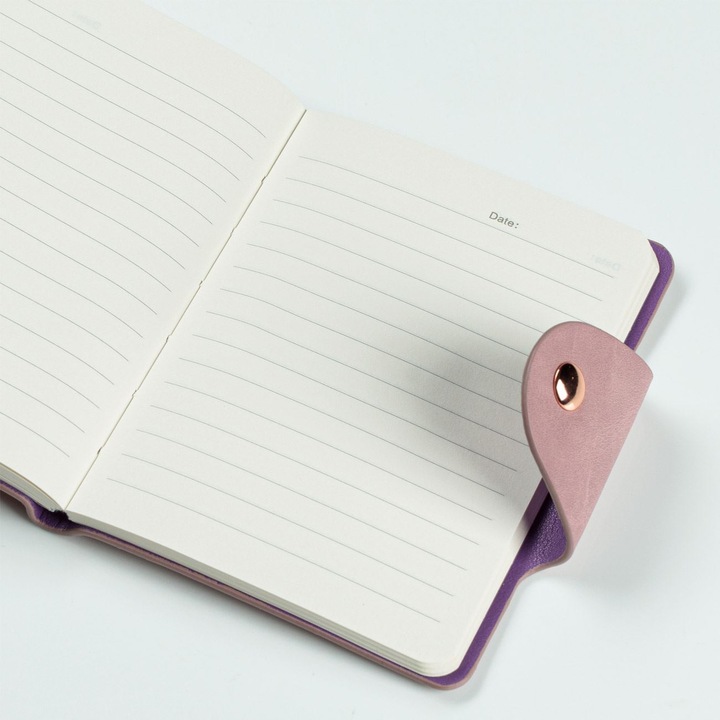 Carnetel Notite, A6, 96 File, Cu Magnet, Coperta Dura, Roz - eMAG.ro