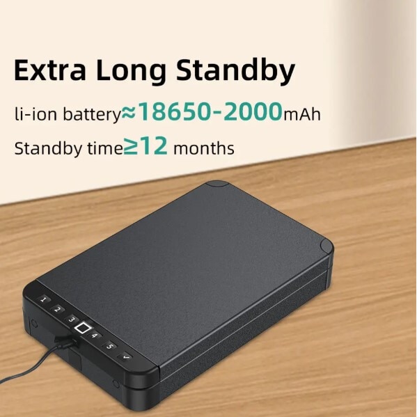 Seif pentru pistol cu amprenta, din otel carbon, portabil, cu ...