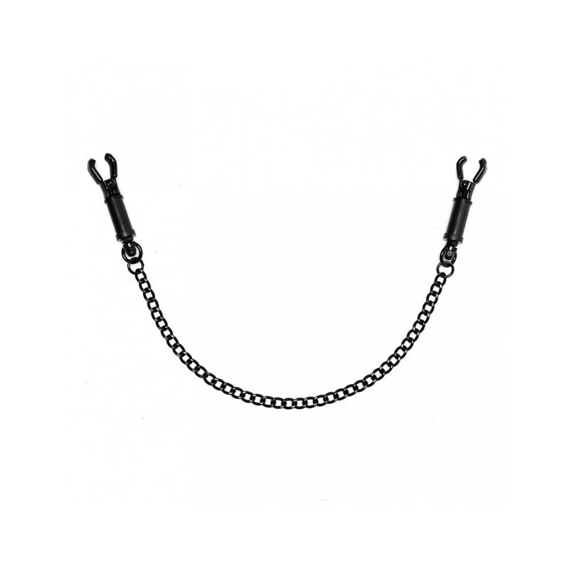 Cleme pentru sfarcuri cu lant, ajustabile, negre, set - eMAG.ro