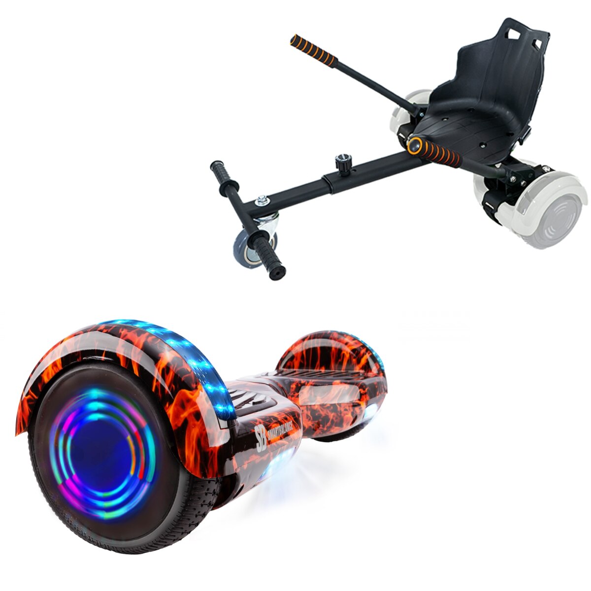 Elektromos Hoverboard Standard GoKart Szett, 6.5 colos, Regular Flame ...