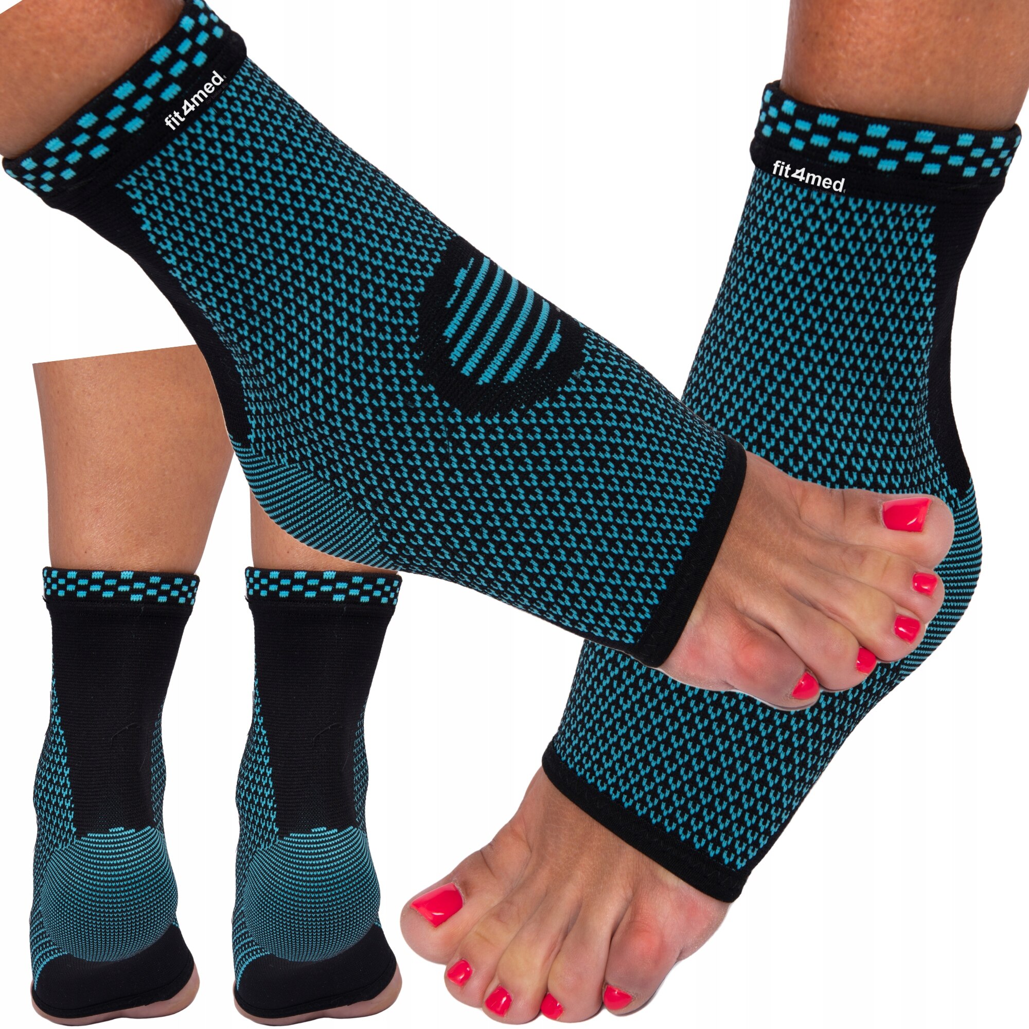 Bandaj De Compresie Pentru Glezna, Fit4Med, Set 2 Bucati, Sprijina ...