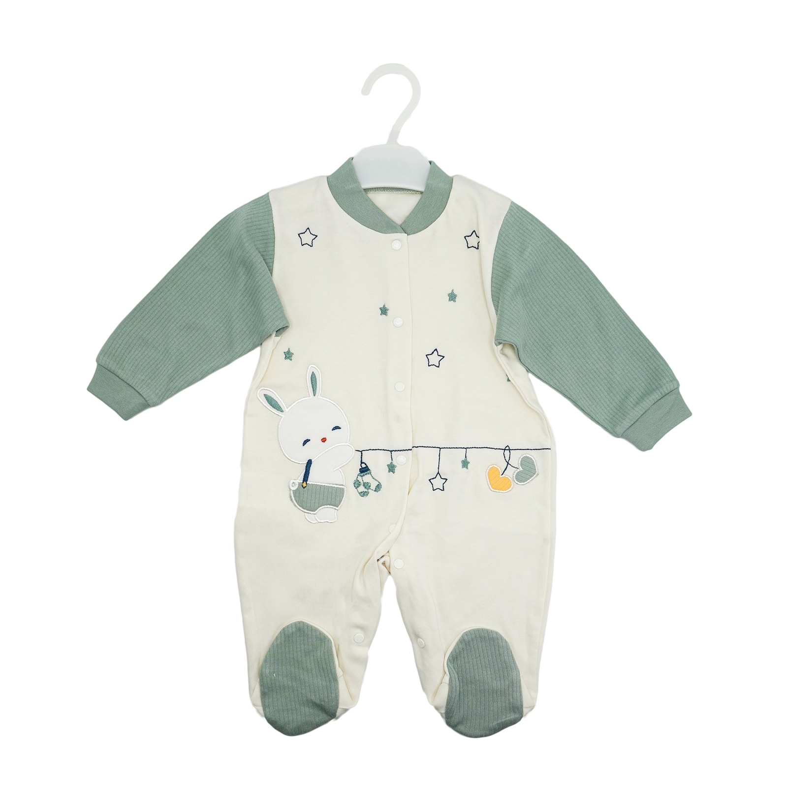 Salopeta bebelusi, fata/baiat, din bumbac, cu botosei, marimea 1 - 3 ...