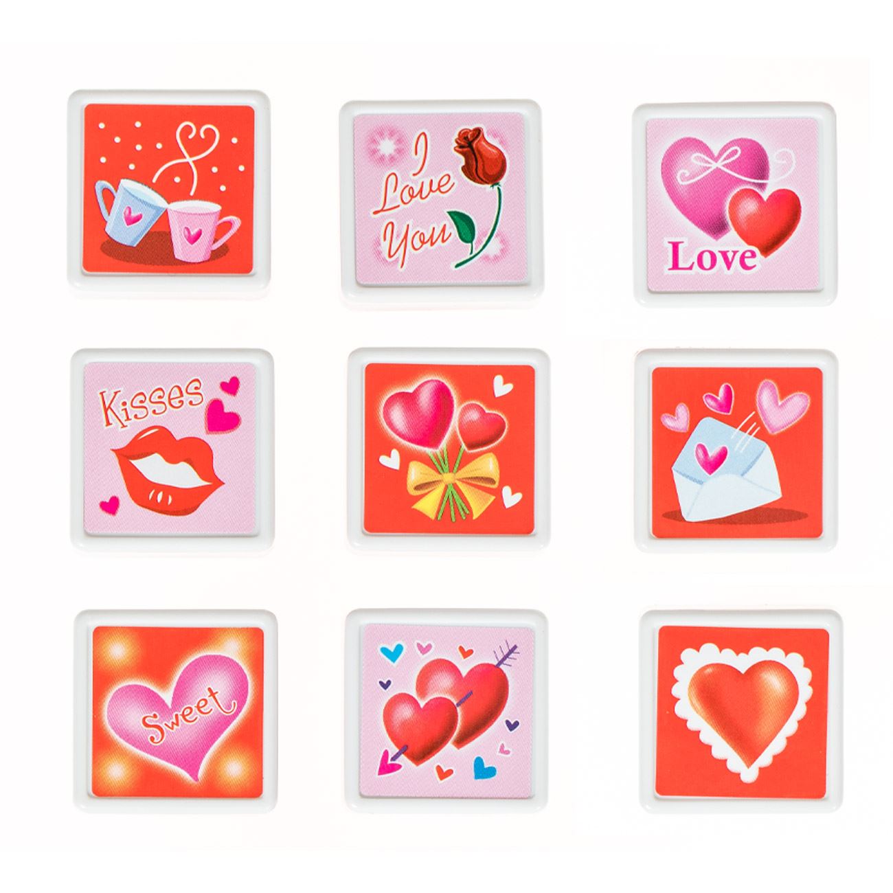 Stampila Cu Mesaje, Sf. Valentin, Model Patrat, Cerneala Rosie ...