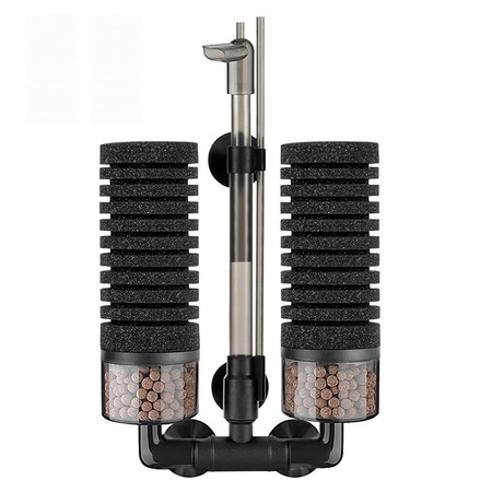 Filtru intern acvariu, Rqiurpn, set cu 2 bureti, prindere cu ventuze, pentru acvarii de 20-55 ...
