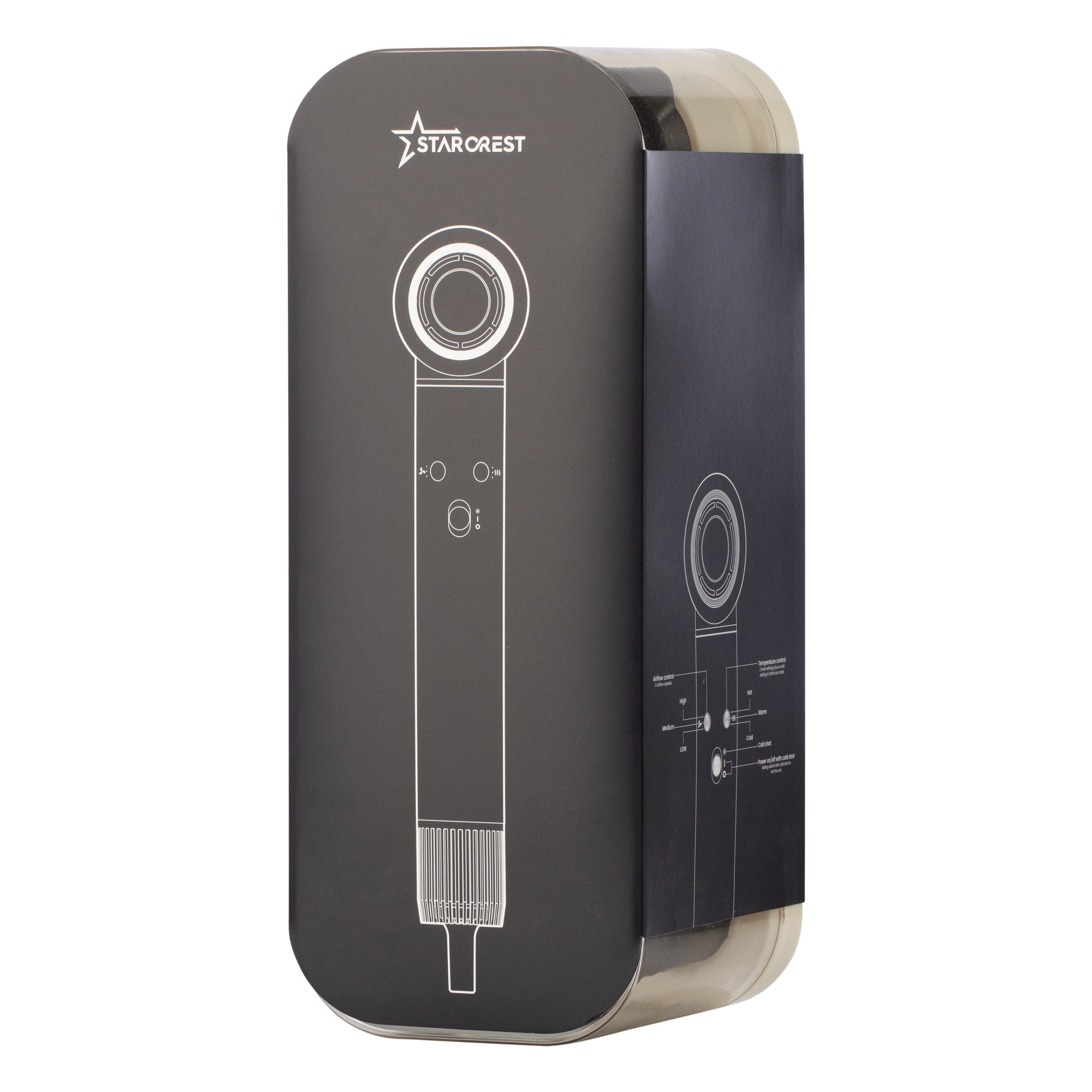 Uscator de par profesional STARCREST SHD-5-1, 1300 W, 4 Accesorii ...