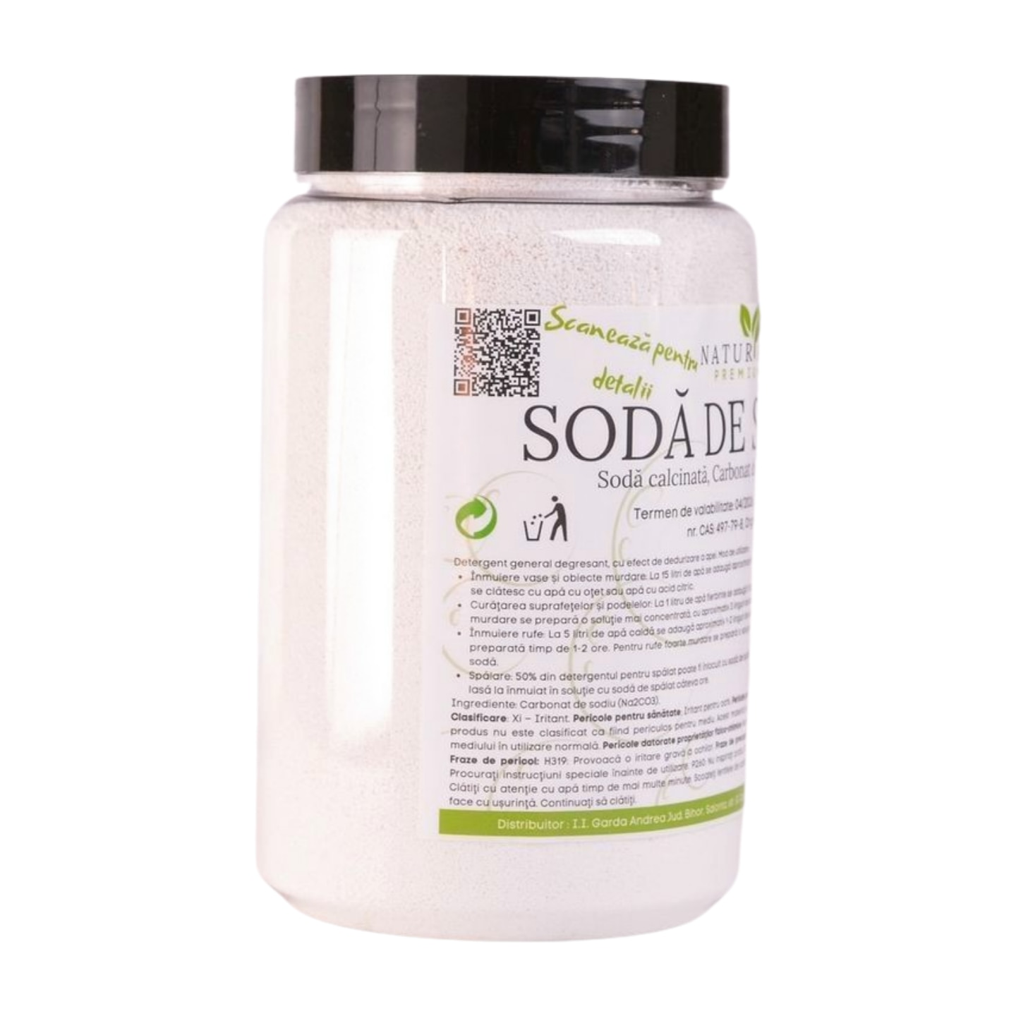 Soda de spalat (soda calcinata), Natur All Premium 1200g - eMAG.ro