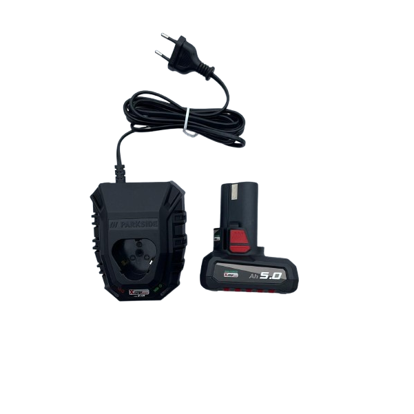 Set de acumulator 12V 5Ah si incarcator de 12V 2.4Ah PARKSIDE ...