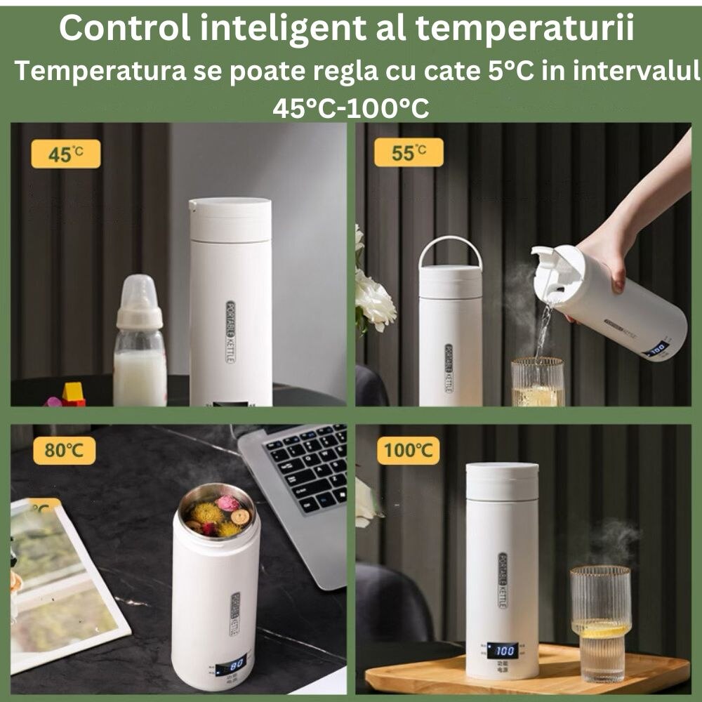 Fierbator portabil, Diagonala, Termos electric, husa transport, perie ...