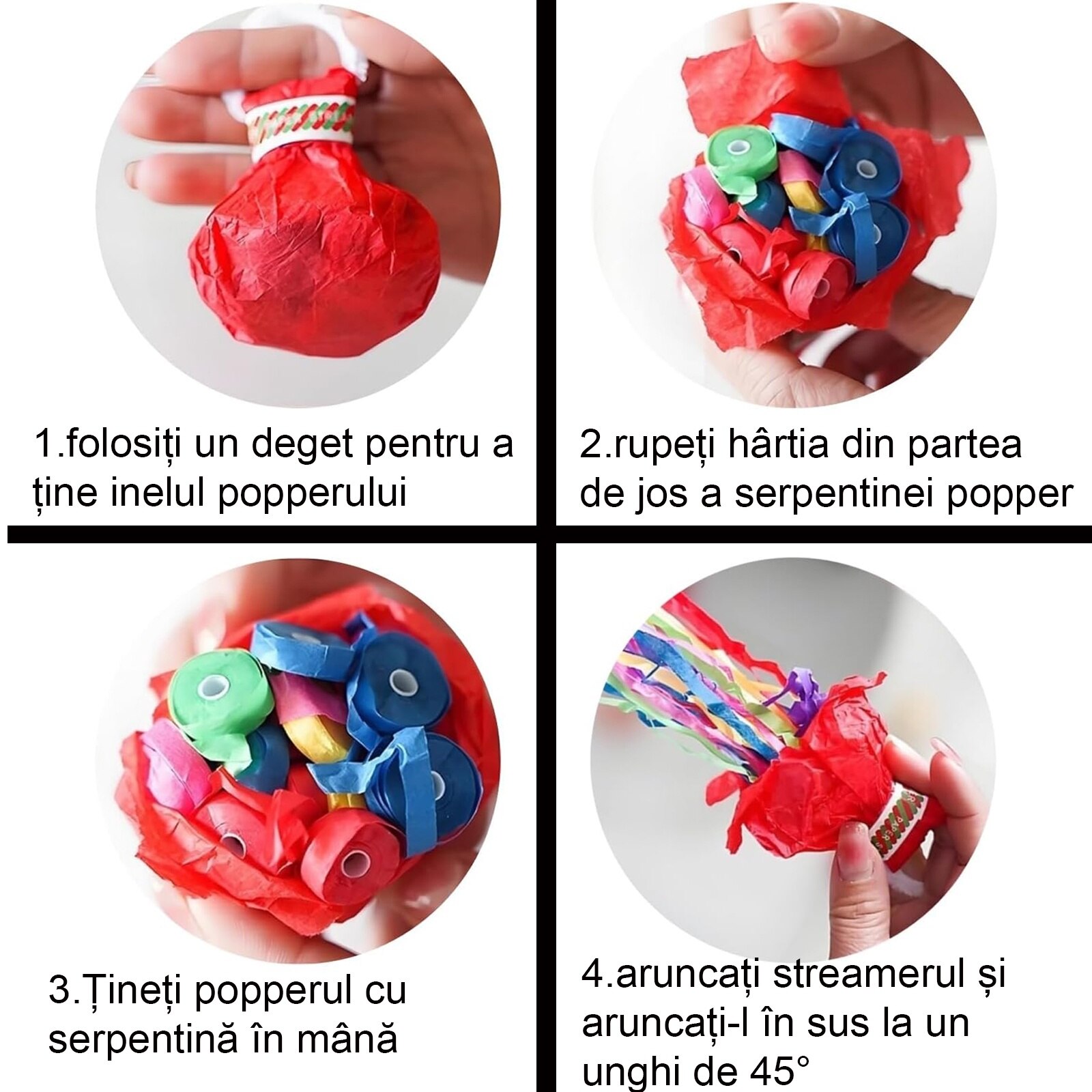 10 pachete de flori de cadouri confetti ingrijite, Set 10 tunuri cu ...