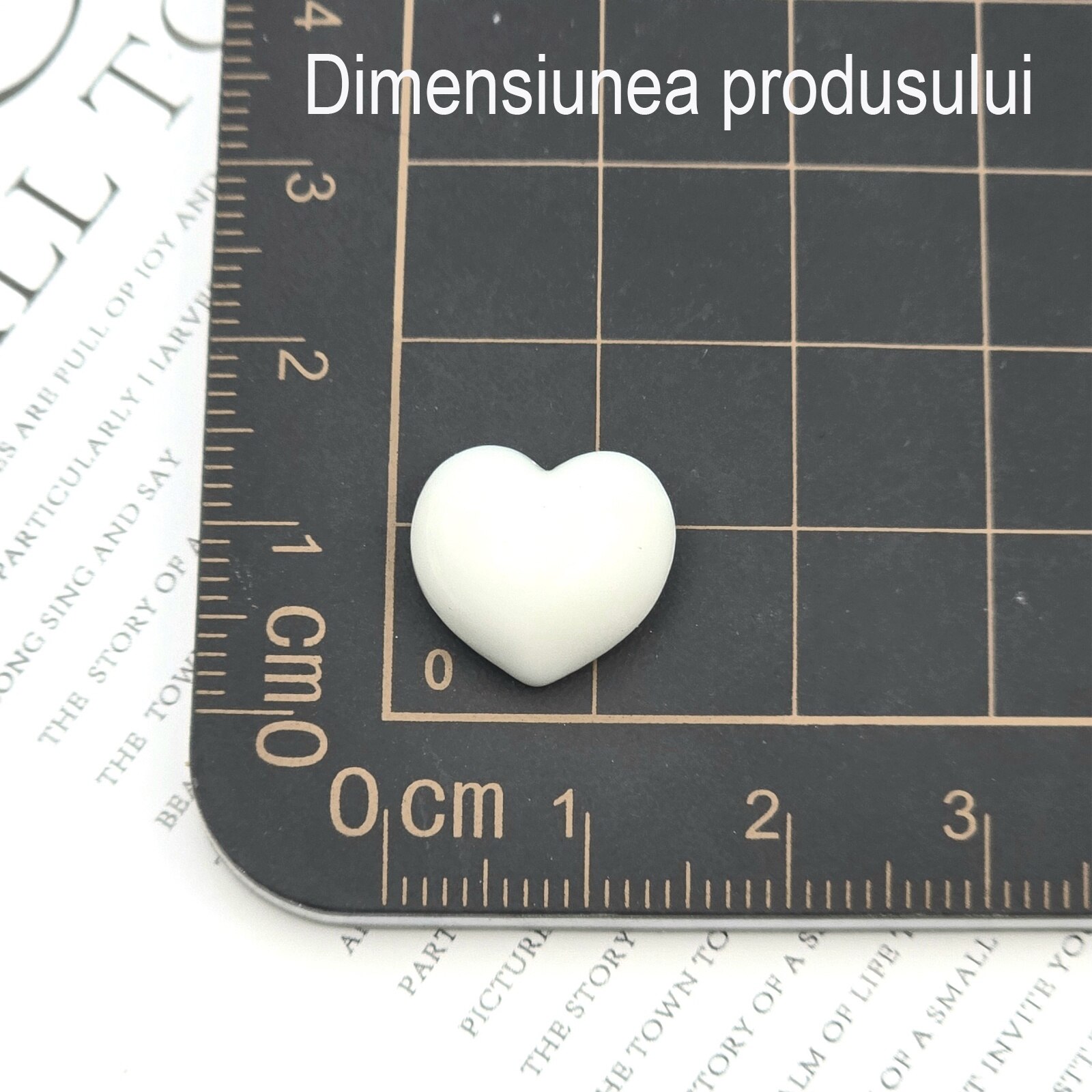 Decoratiune de manichiura in forma de inima din rasina, 10 culori mixte ...