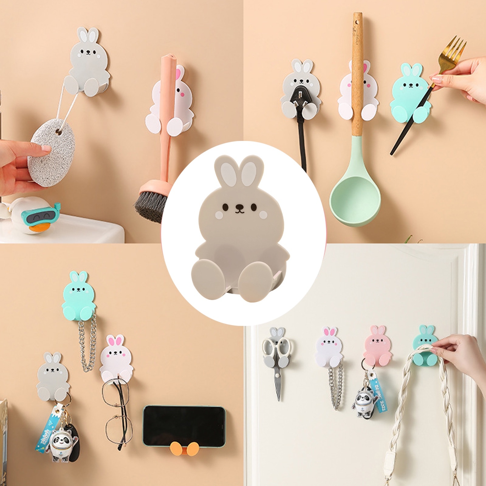 Set de 5 organizatoare de priza de curent pentru birou/cocina cu adeziv ...