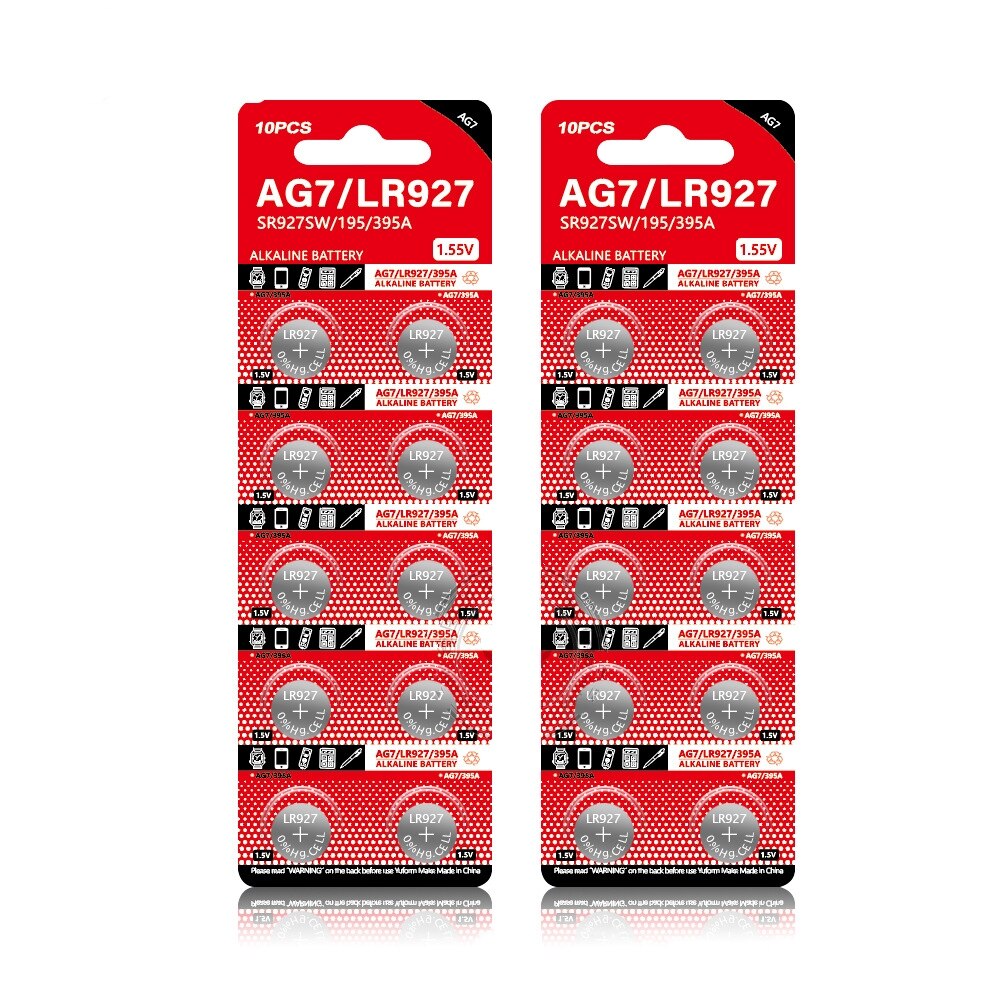 Алкални бутонни батерии G.PIN AG7 LR927 SR927SW 0% живак, 1.55V ...